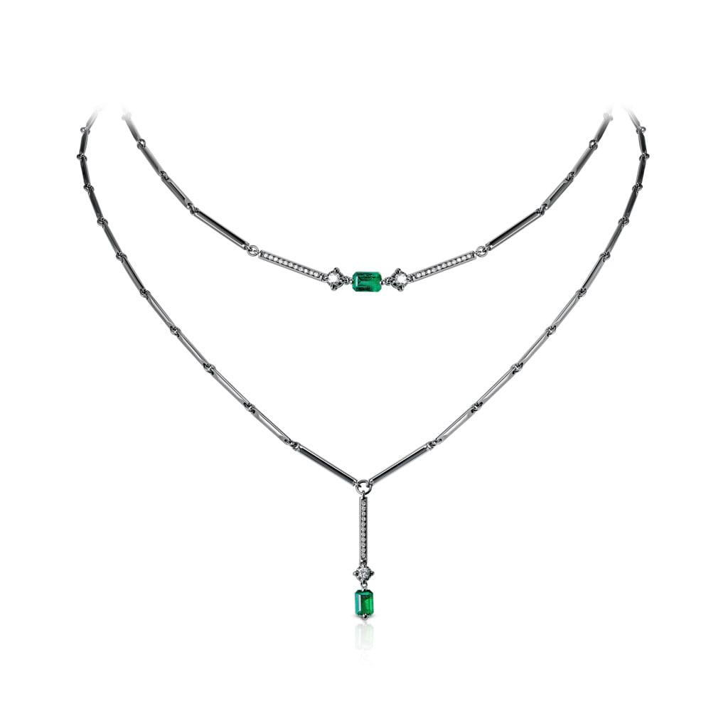 Linette Emerald Double Choker - Savolinna Jewelry