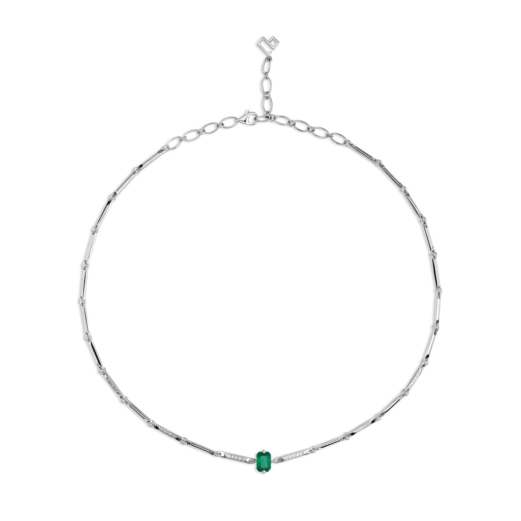 Linette Slim Choker in Emerald - Savolinna Jewelry
