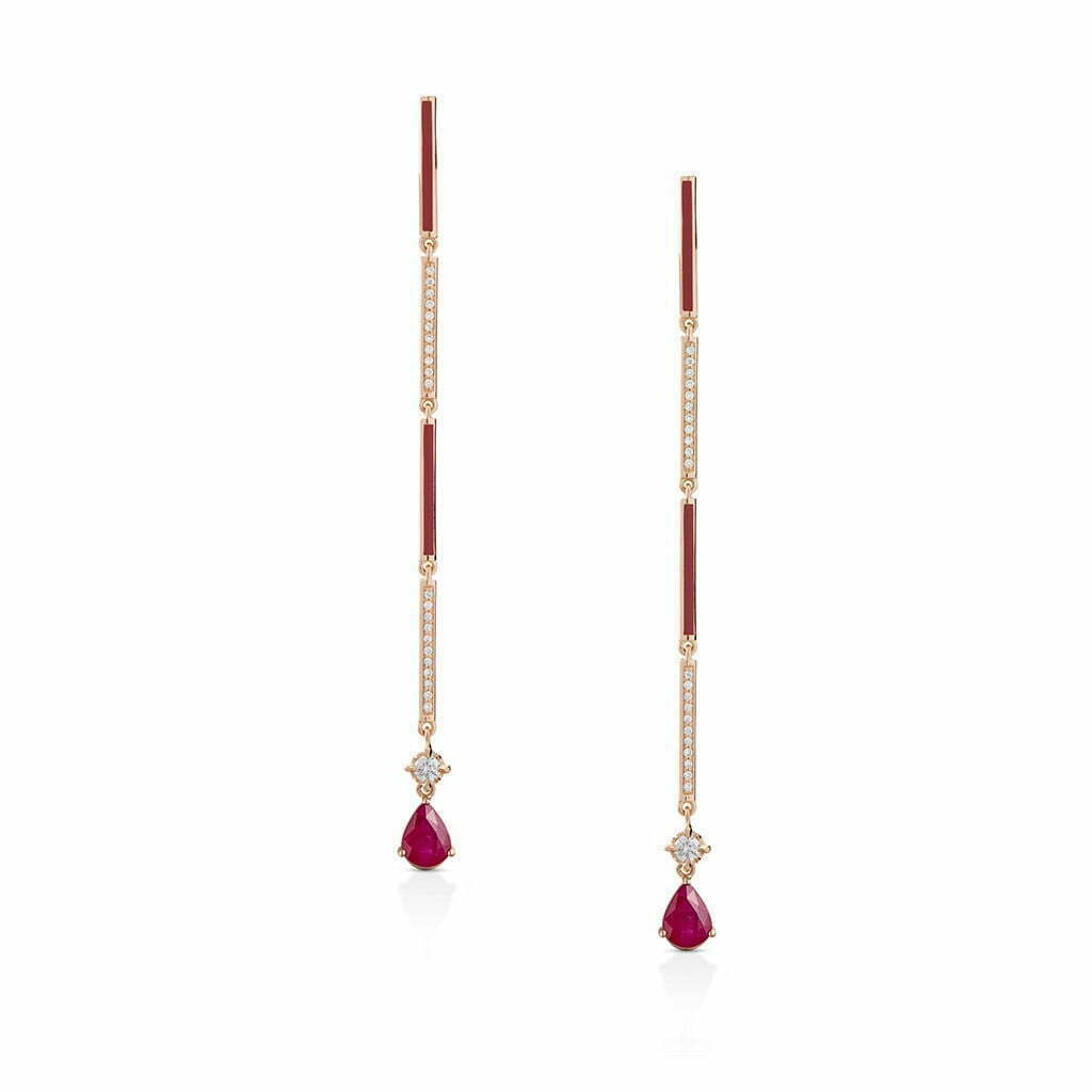 Linette Piorra Long Earrings - Savolinna Jewelry