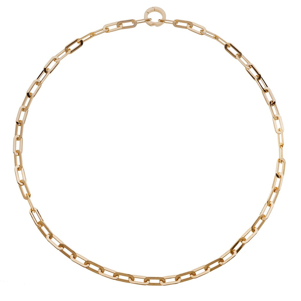 Elegant 46cm Yellow Gold Paper Clip Chain - Handcrafted