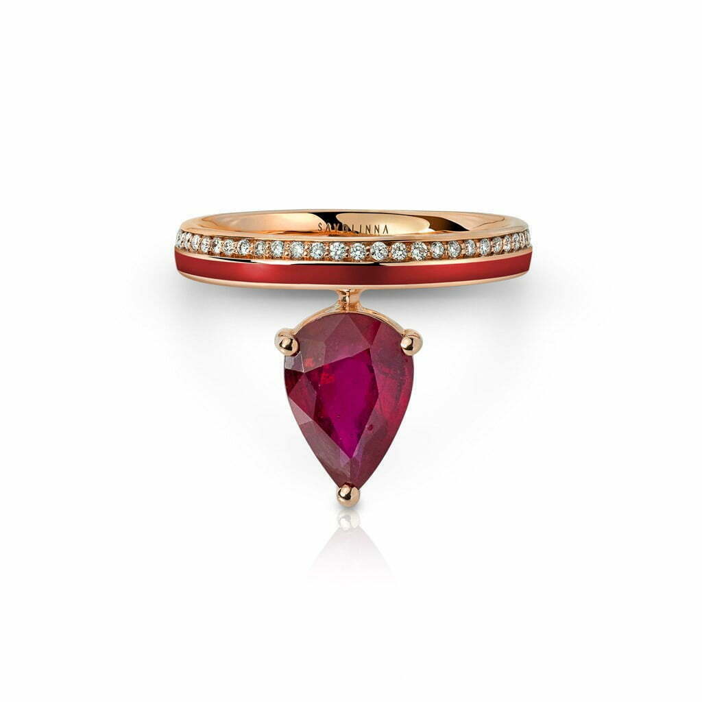 Linette Piorra Ring in Ruby - Savolinna Jewelry